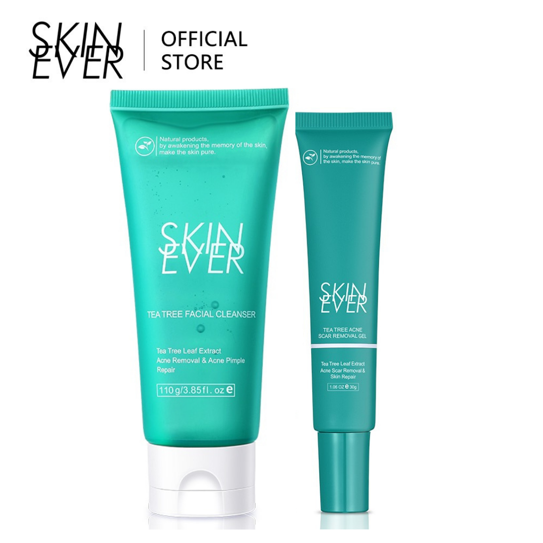 SKIN EVER Tea Tree Acne Scar Removal Gel + Facial Cleanser - Visit ...