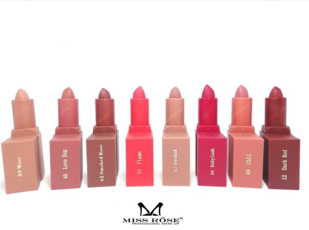 MISS ROSE Set of 8 Long Lasting Lipsticks - Visit Cosmetics