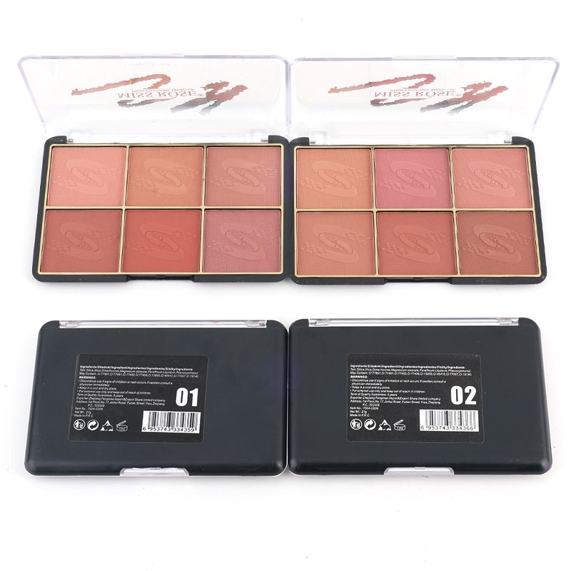 Miss rose 6 color blush kit - Visit Cosmetics