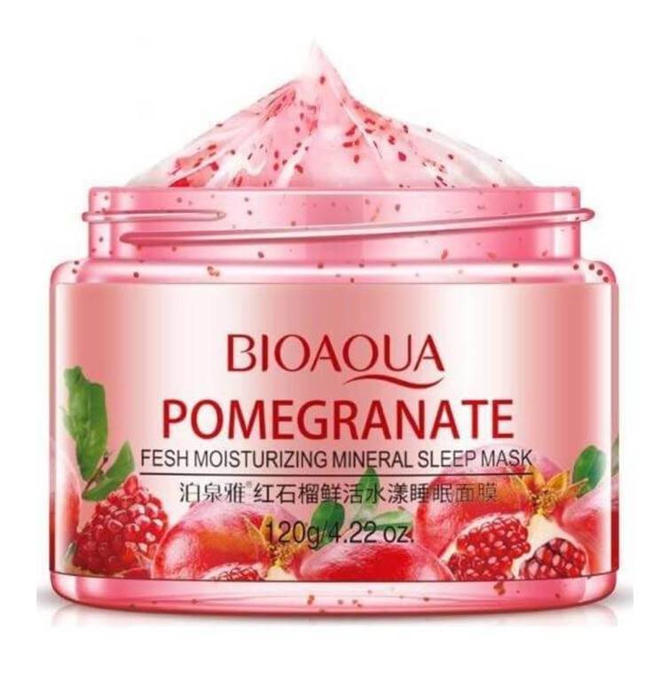 BIOAQUA Pomegranate Fresh Moisturizing Mineral Sleep Mask - Visit Cosmetics